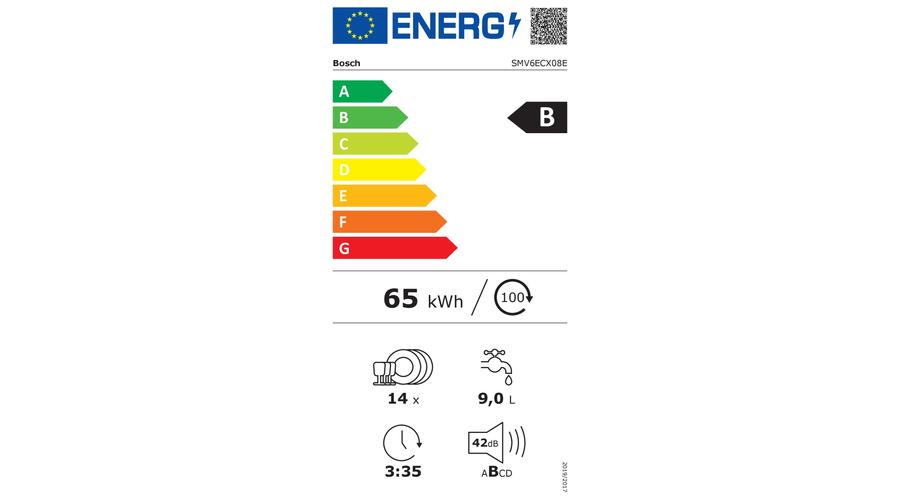 Bosch SMV6ECX08E Serie6 teljesen beépíthető mosogatógép,Home Connect ...